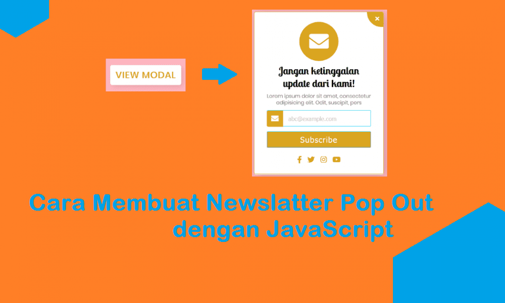 Cara Membuat Newslatter Pop Out dengan JavaScript - Inwepo
